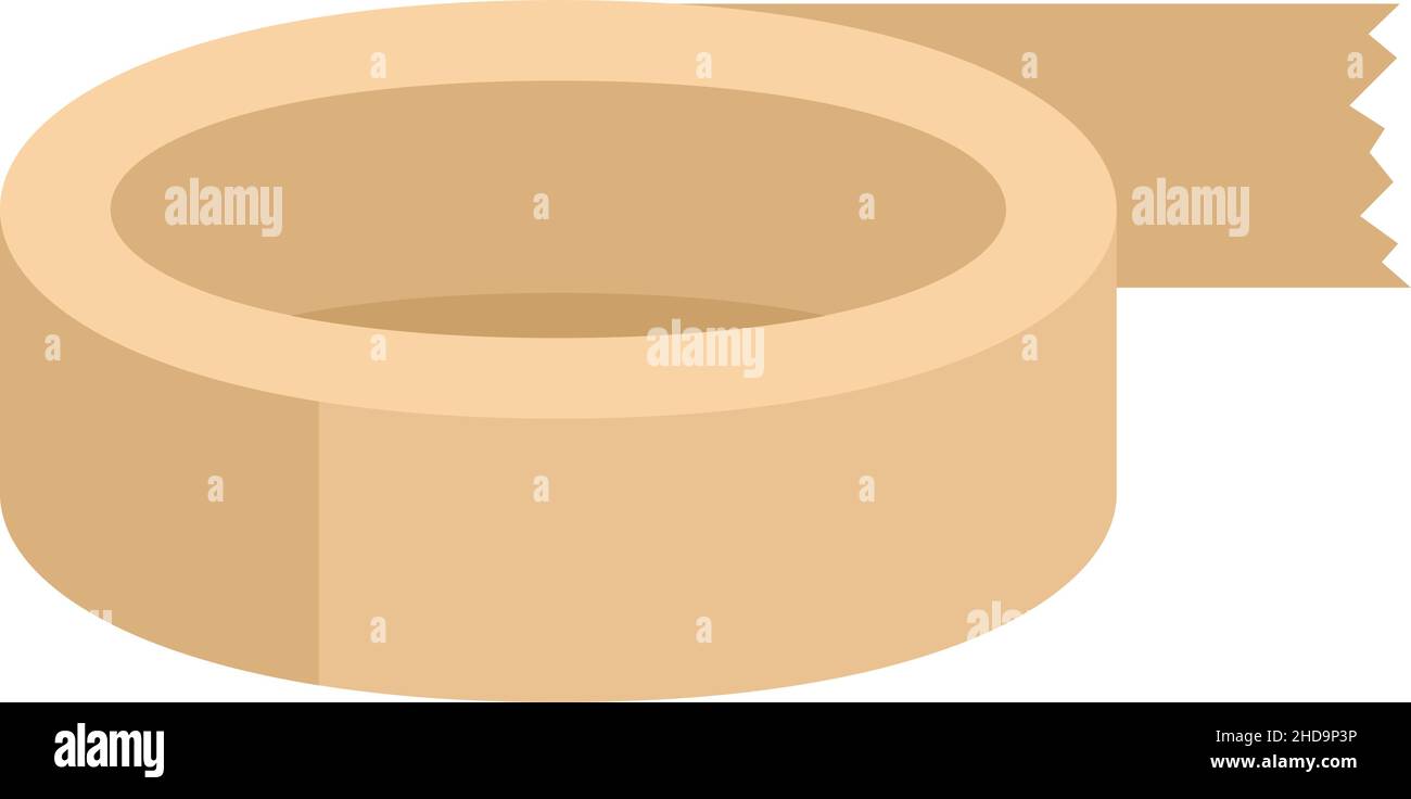 Roll tape icon. Flat illustration of roll tape vector icon isolated on ...