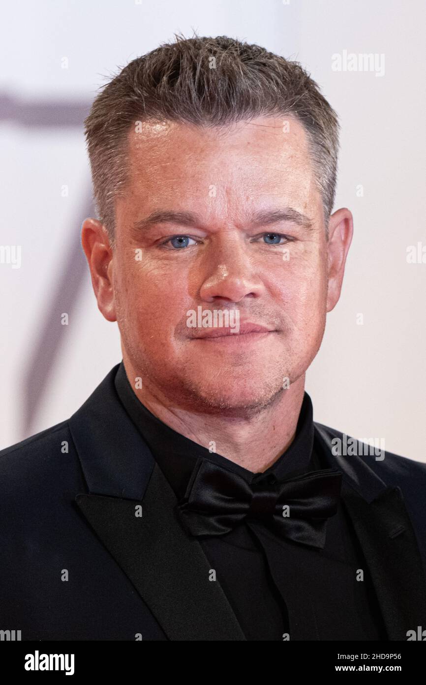 Lido di Venezia, Italy, September 10, 2021 - Matt Damon attends the red ...