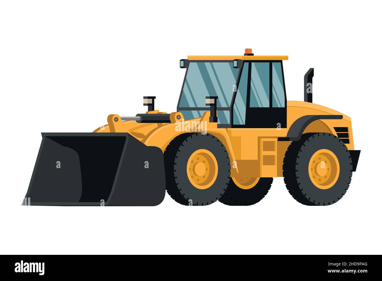 Heavy wheel loader in Cut Out Stock Images & Pictures - Alamy