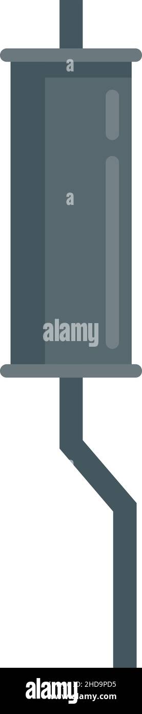 Car exhaust system icon. Flat illustration of car exhaust system vector ...