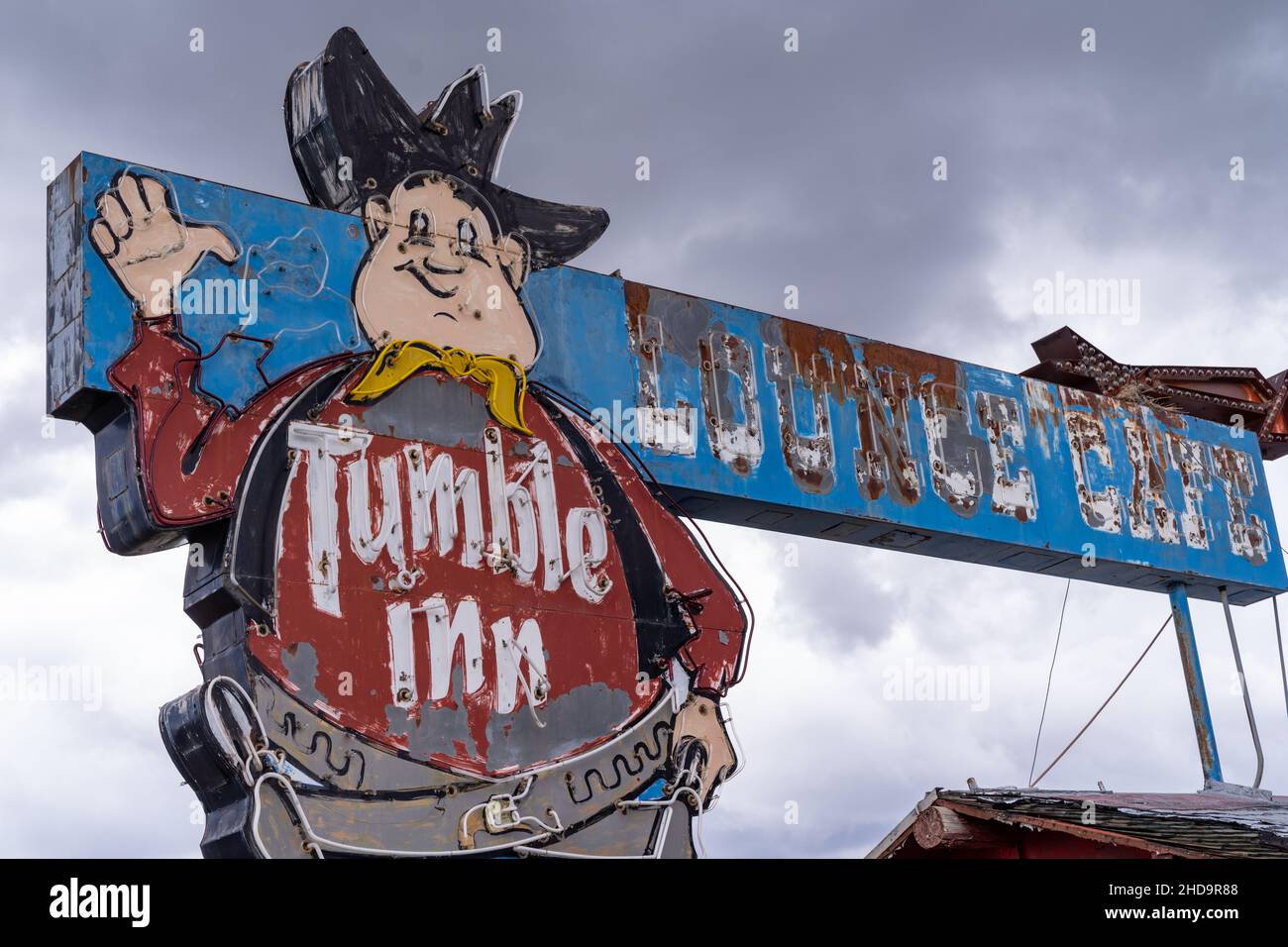 Powder River, Wyoming - June 26, 2021: Abandoned Tumble Inn lounge ...