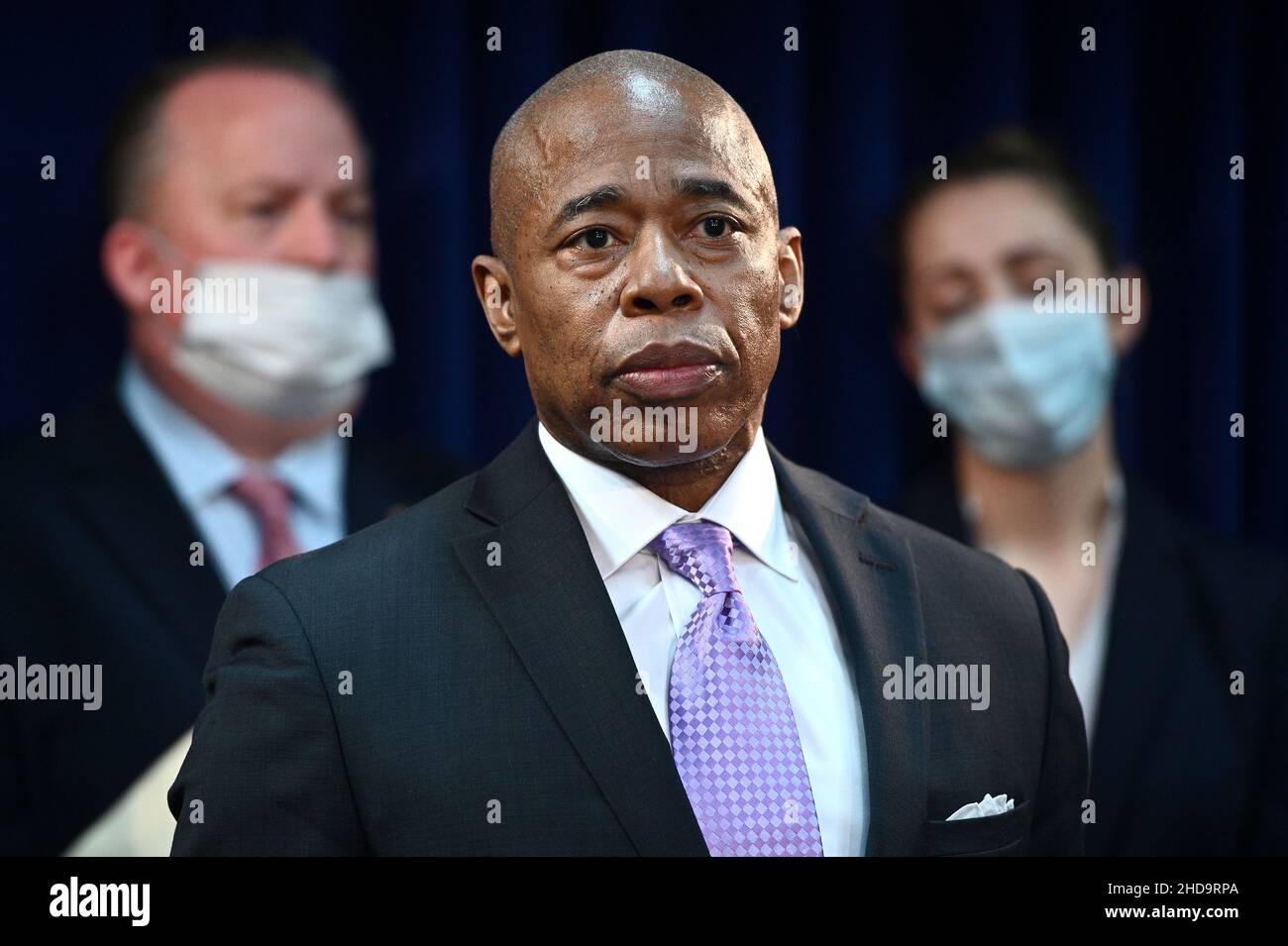 New York, USA. 04th Jan, 2022. New York City Mayor Eric Adams speaks ...