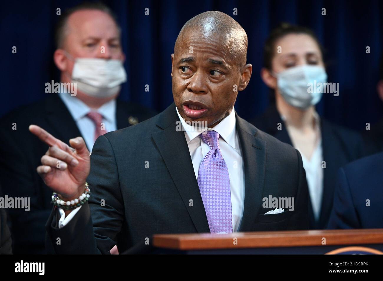 New York, USA. 04th Jan, 2022. New York City Mayor Eric Adams speaks ...