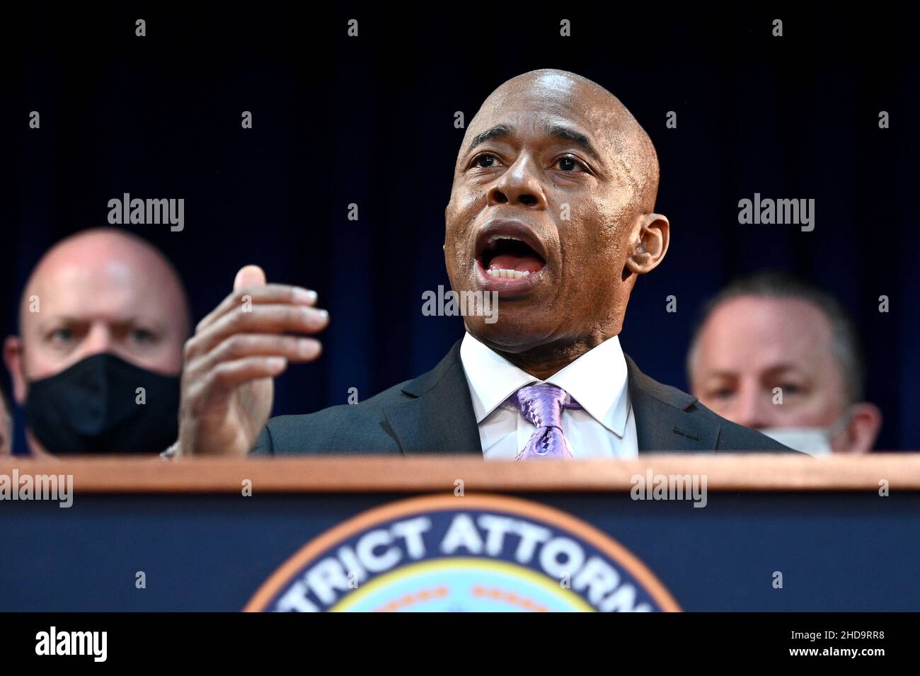New York, USA. 04th Jan, 2022. New York City Mayor Eric Adams speaks ...