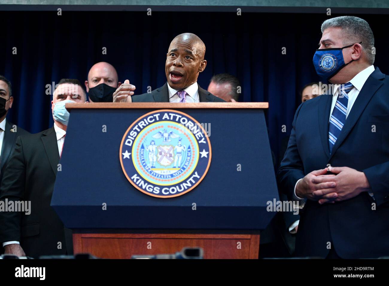 New York, USA. 04th Jan, 2022. New York City Mayor Eric Adams speaks ...