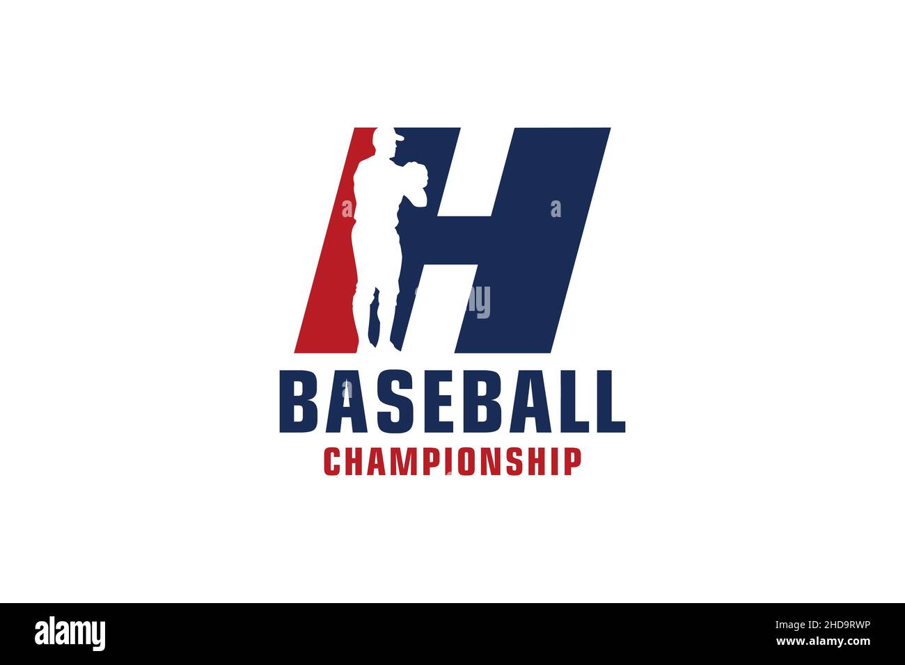 Letter H with Baseball Logo Design. Vector Design Template Elements for ...