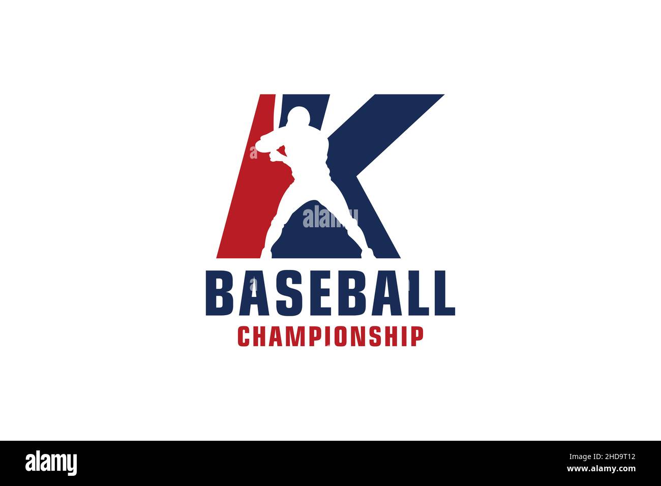 Letter K with Baseball Logo Design. Vector Design Template Elements for ...