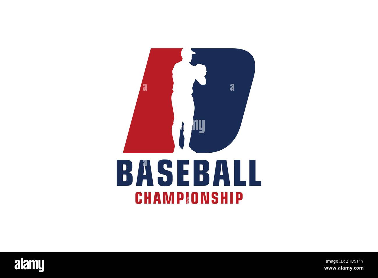 Letter D with Baseball Logo Design. Vector Design Template Elements for ...