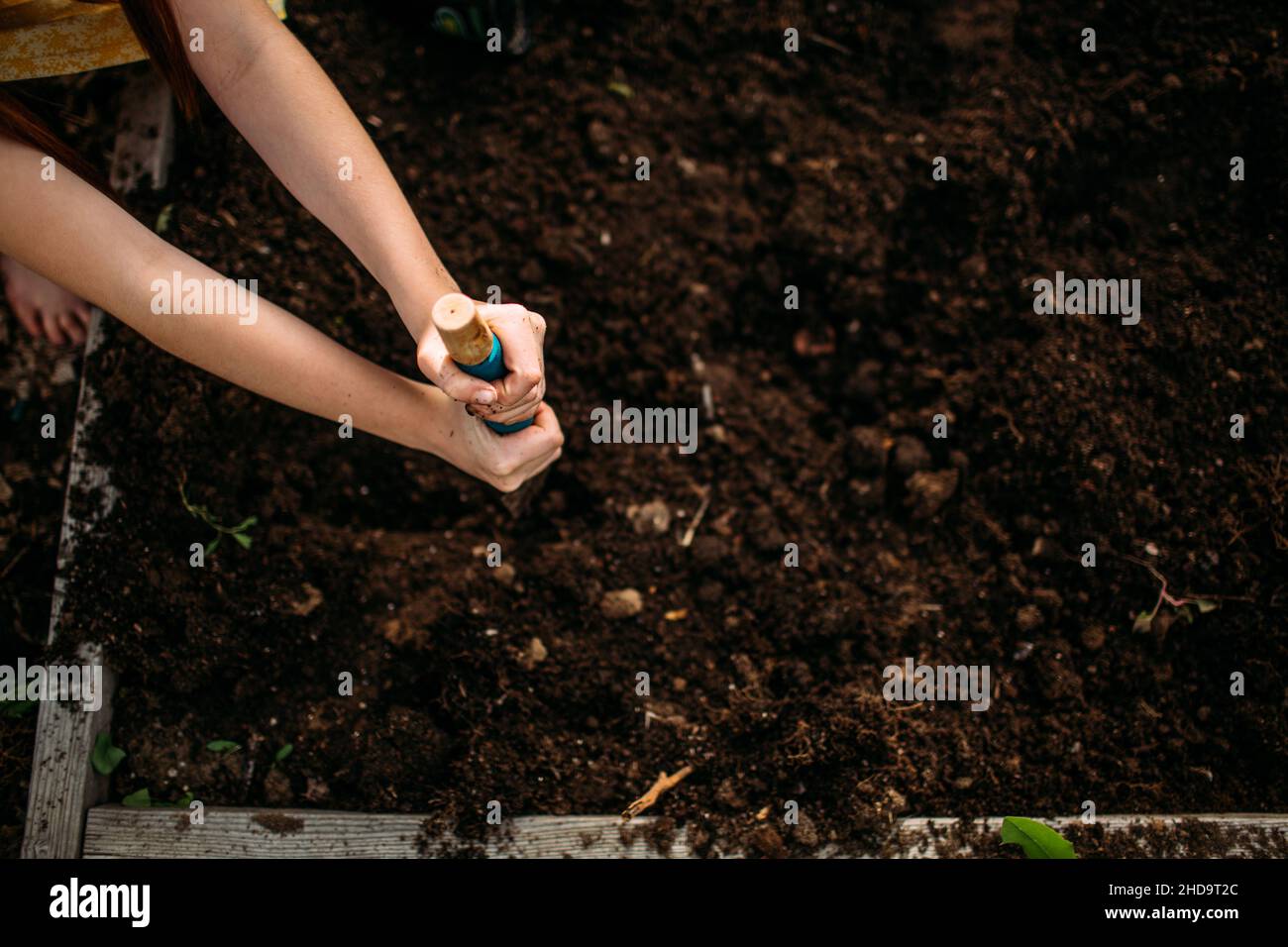 Female dig digging garden hi-res stock photography and images - Alamy