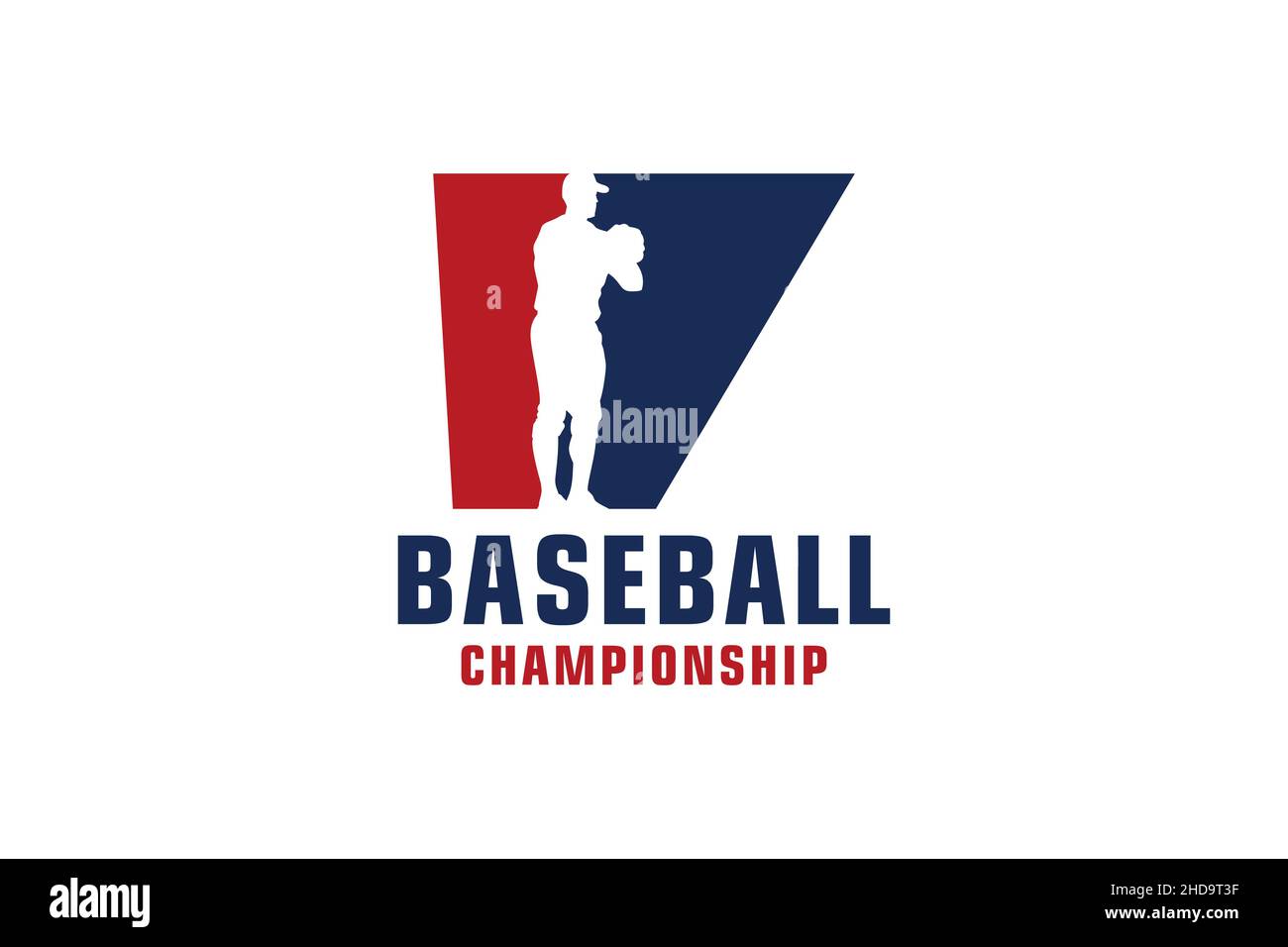 Letter V with Baseball Logo Design. Vector Design Template Elements for ...