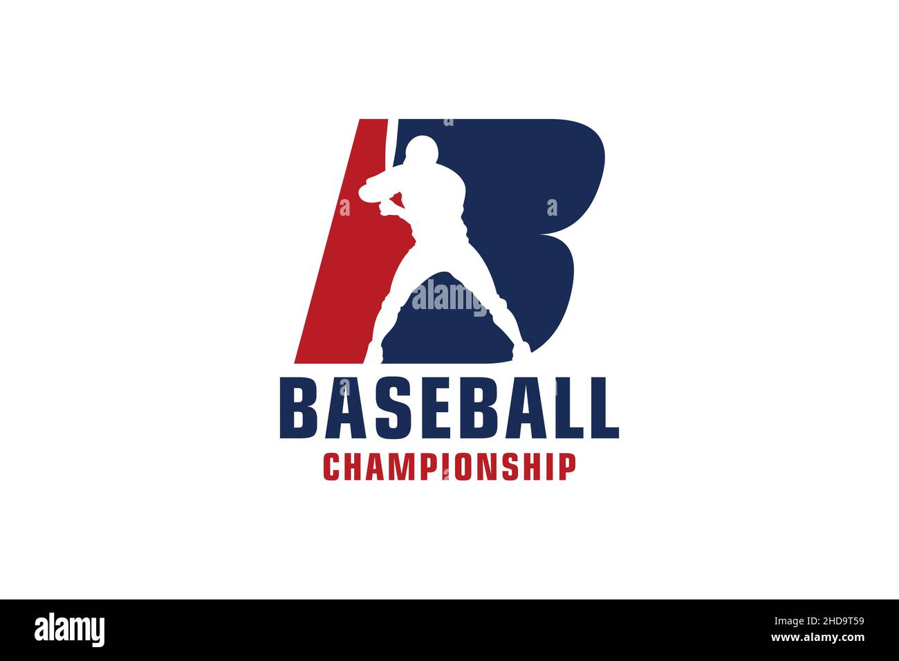 Letter B with Baseball Logo Design. Vector Design Template Elements for ...