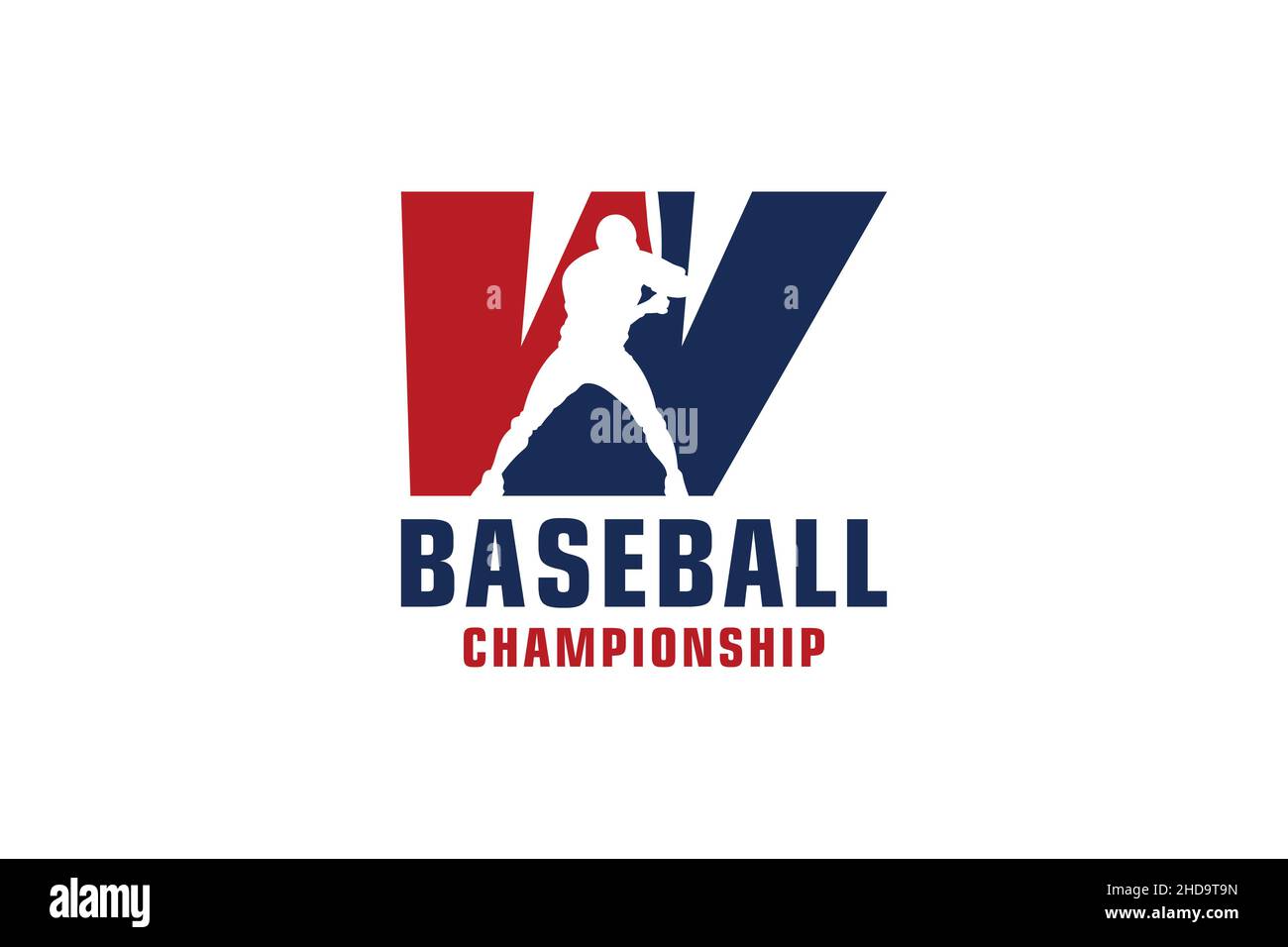 Letter W with Baseball Logo Design. Vector Design Template Elements for ...