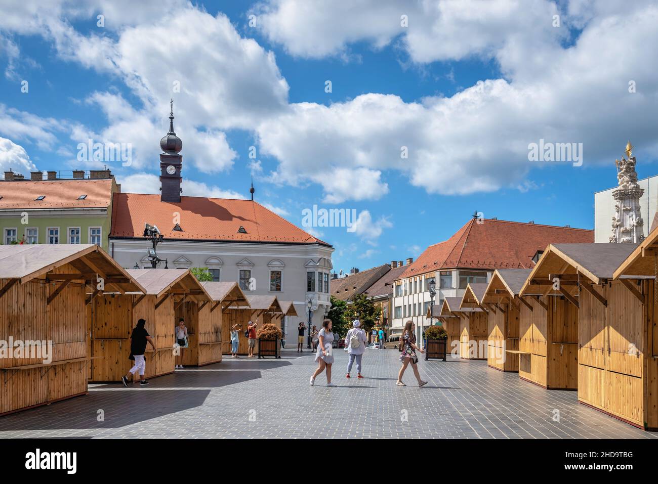 Holy Trinity square in Budapest, Hungary Stock Photo - Alamy