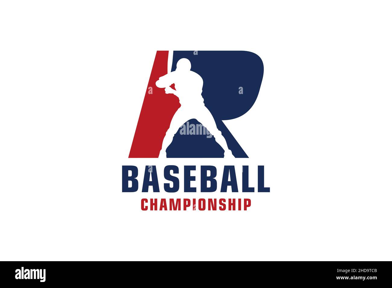 Letter R with Baseball Logo Design. Vector Design Template Elements for ...