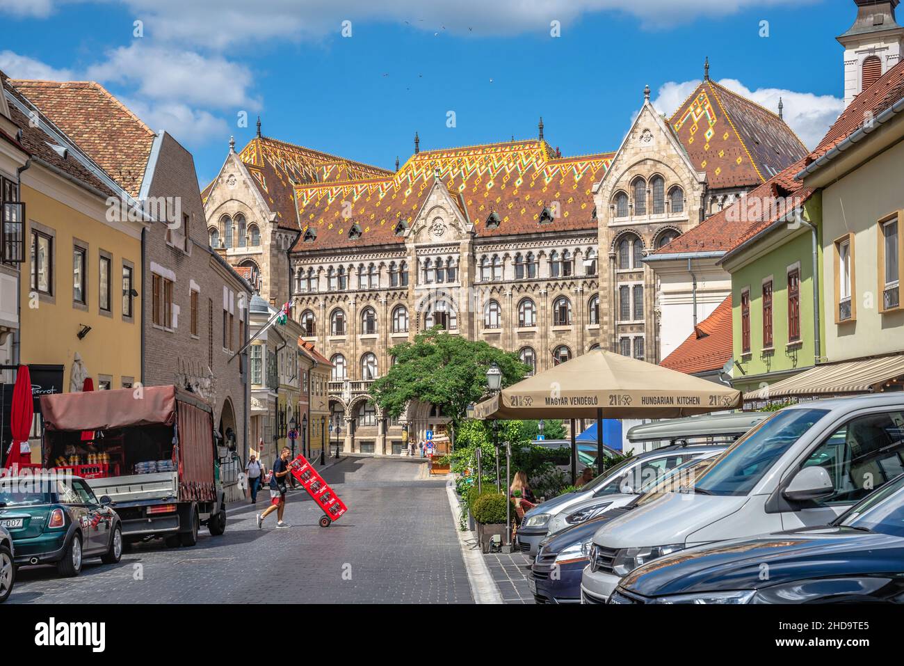 Architecture of the upper town Buda in Budapest, Hungary Stock Photo ...
