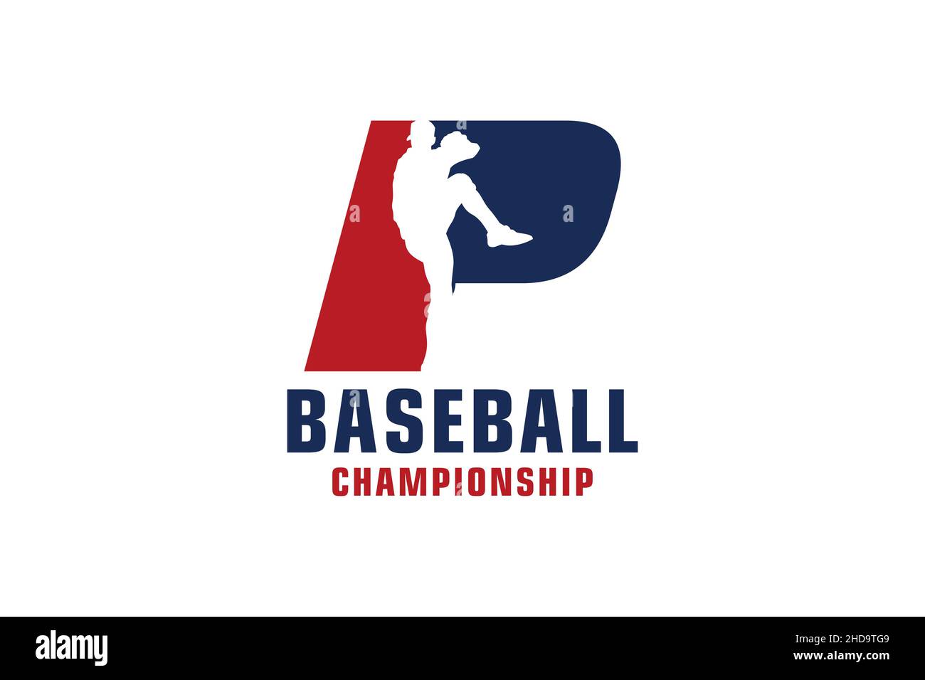 Letter P with Baseball Logo Design. Vector Design Template Elements for ...