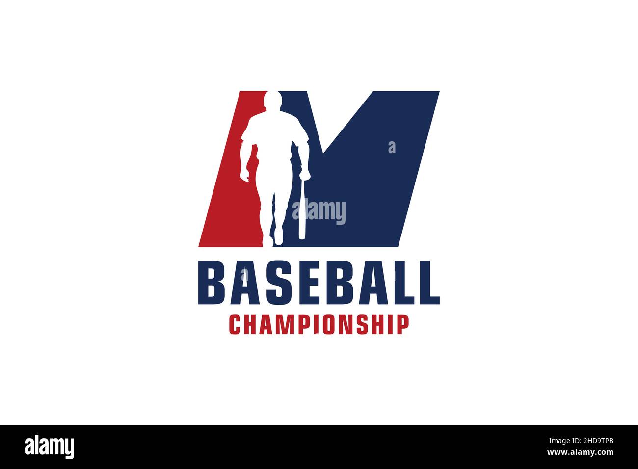 Letter M with Baseball Logo Design. Vector Design Template Elements for ...