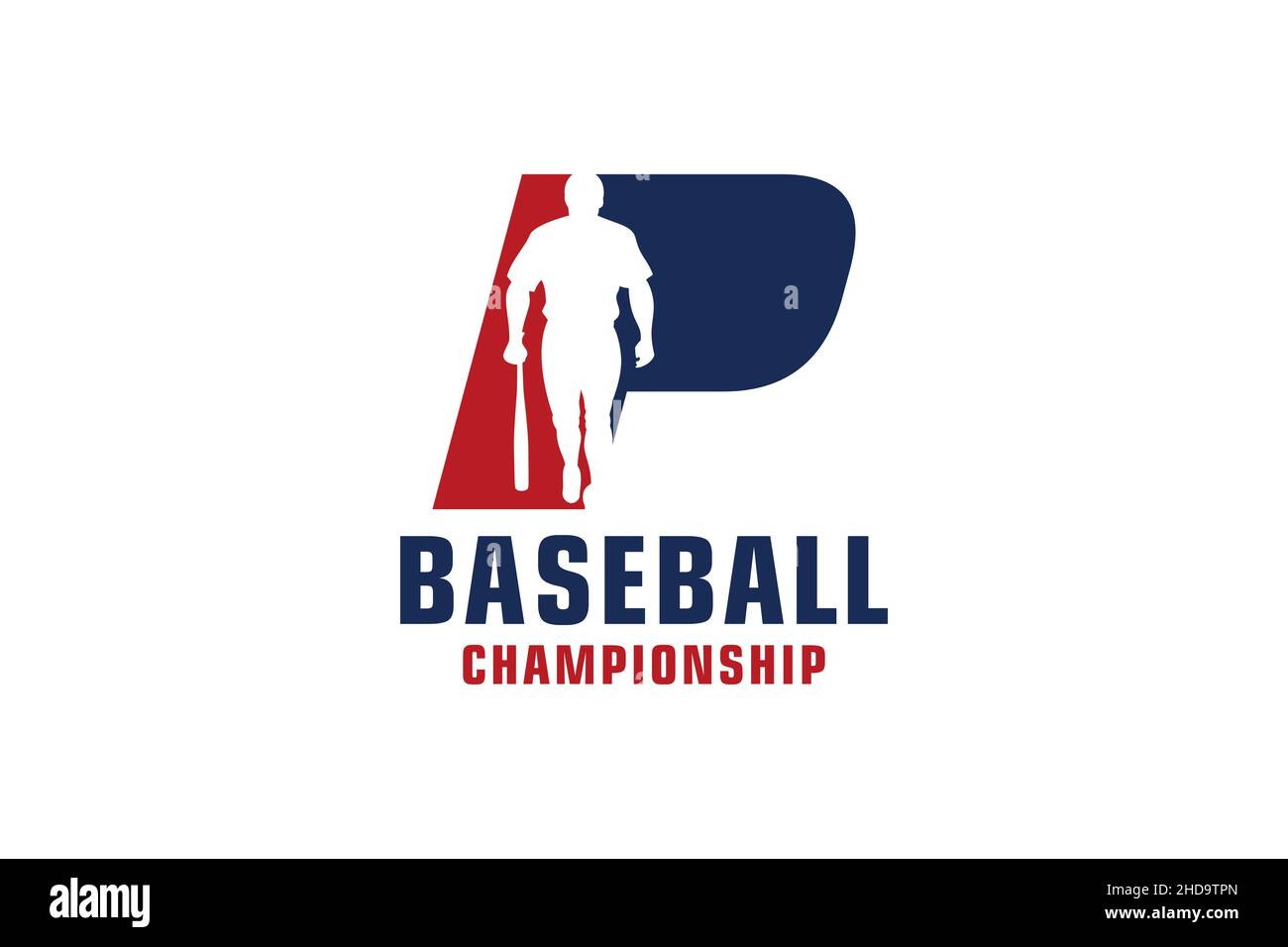 Letter P with Baseball Logo Design. Vector Design Template Elements for ...