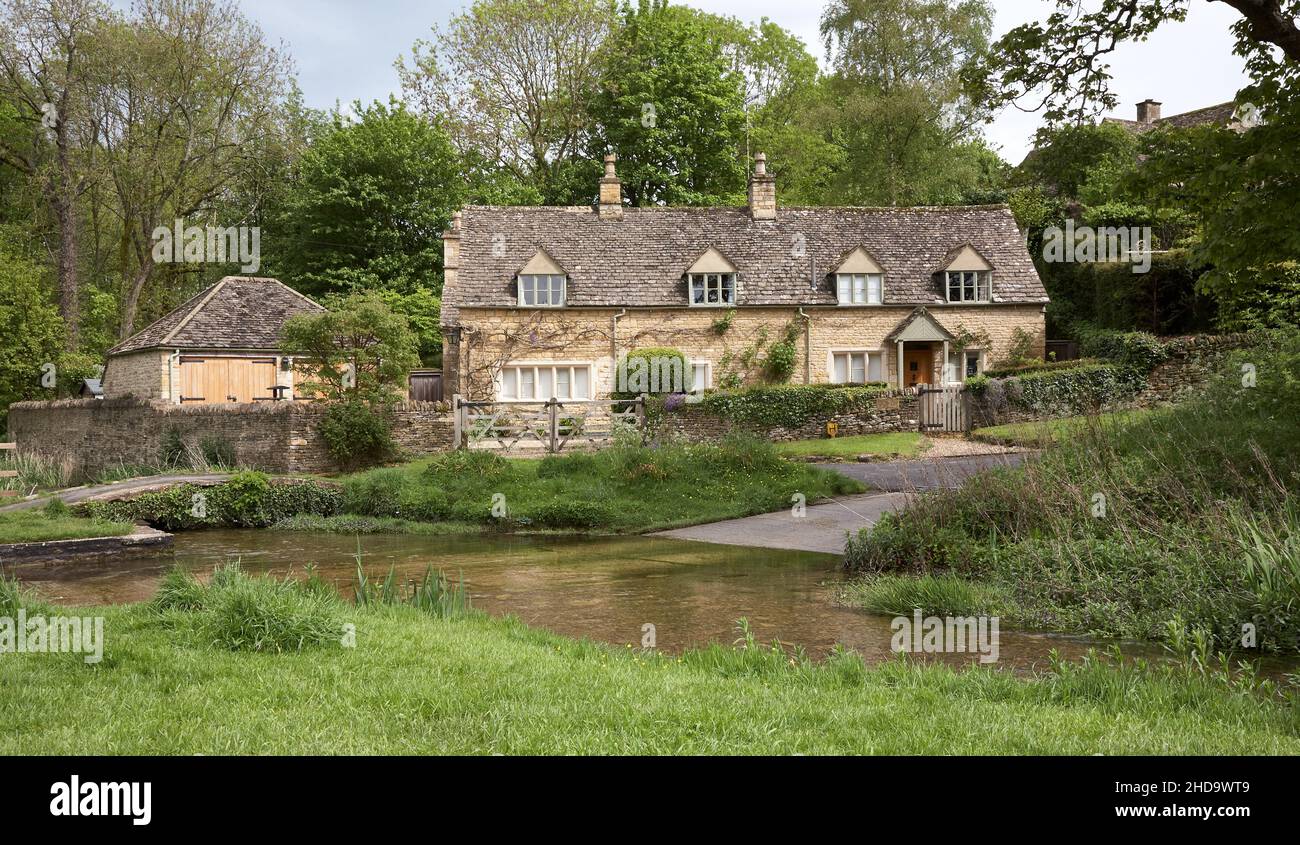 View of upper slaughter Stock Photo - Alamy