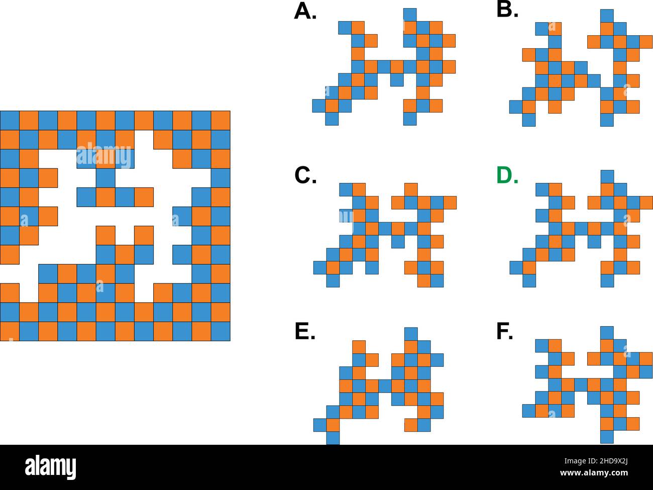 Find the missing object question, visual abstract reasoning Stock ...