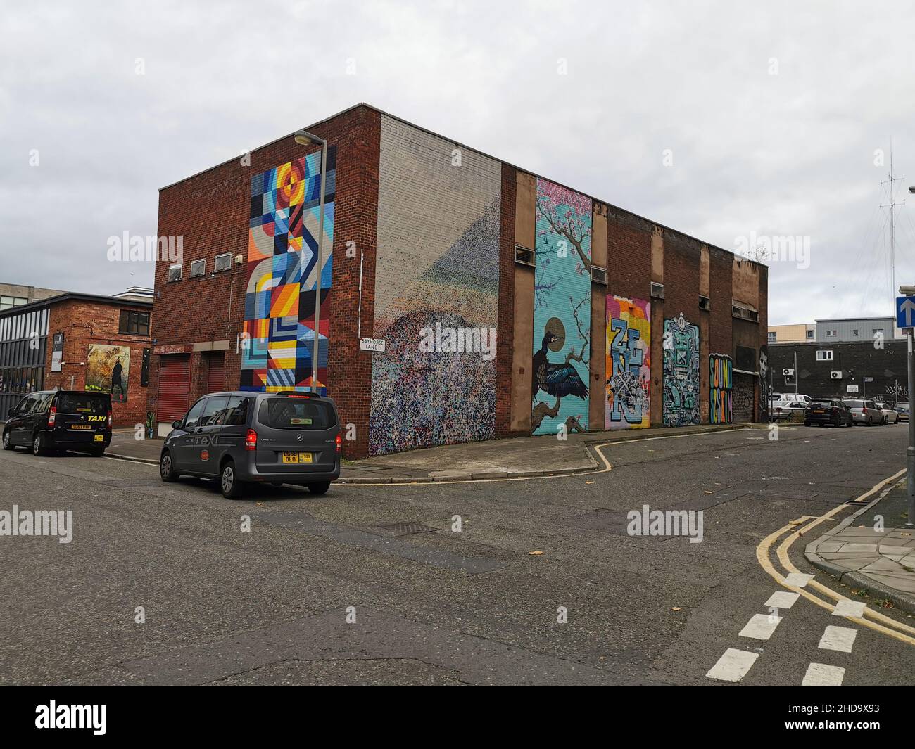 Urban scenery of street art, graffiti on a building in Liverpool Stock ...