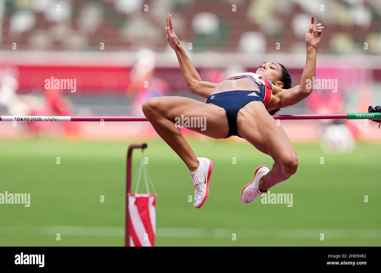 Katarina Johnson-Thompson participating in the High Jump of the ...