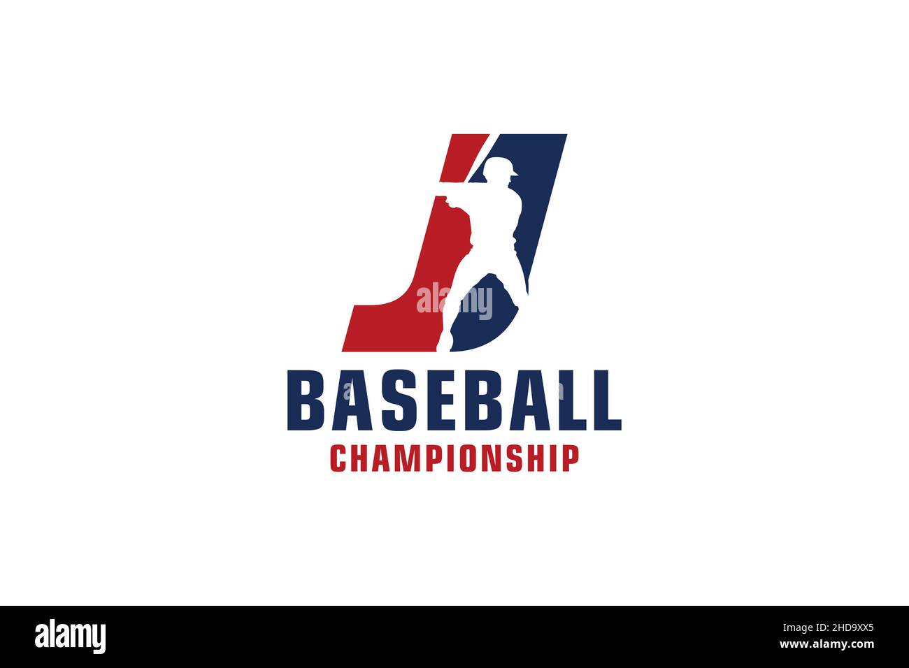 Letter J with Baseball Logo Design. Vector Design Template Elements for ...