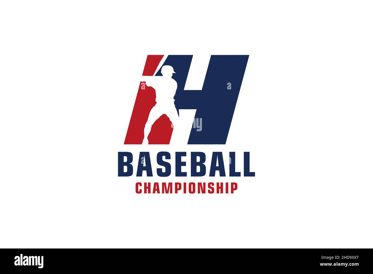 Letter H with Baseball Logo Design. Vector Design Template Elements for ...