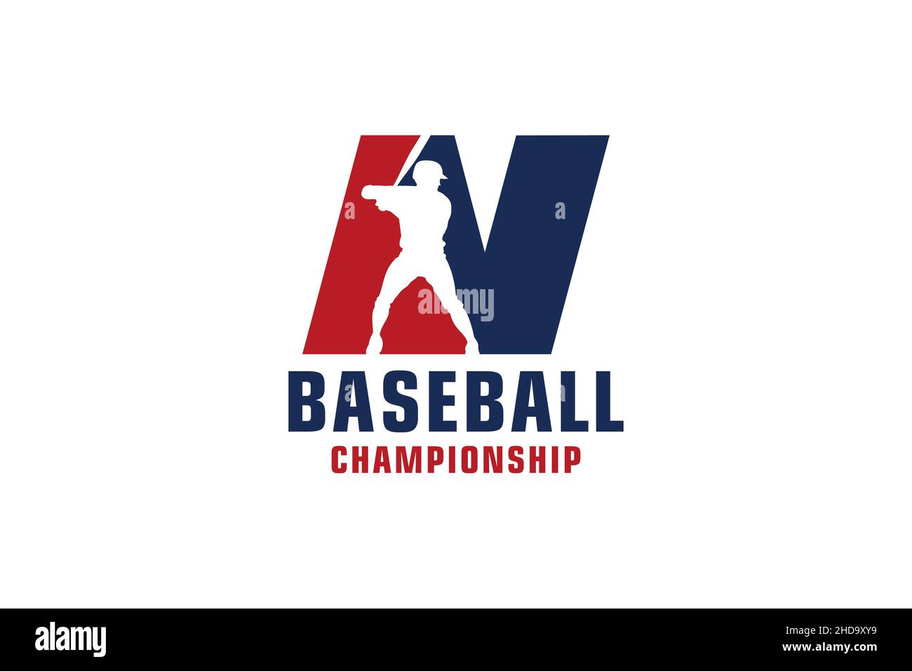 Letter N with Baseball Logo Design. Vector Design Template Elements for ...