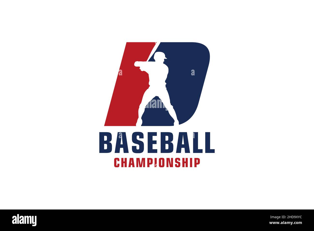 Letter D with Baseball Logo Design. Vector Design Template Elements for ...