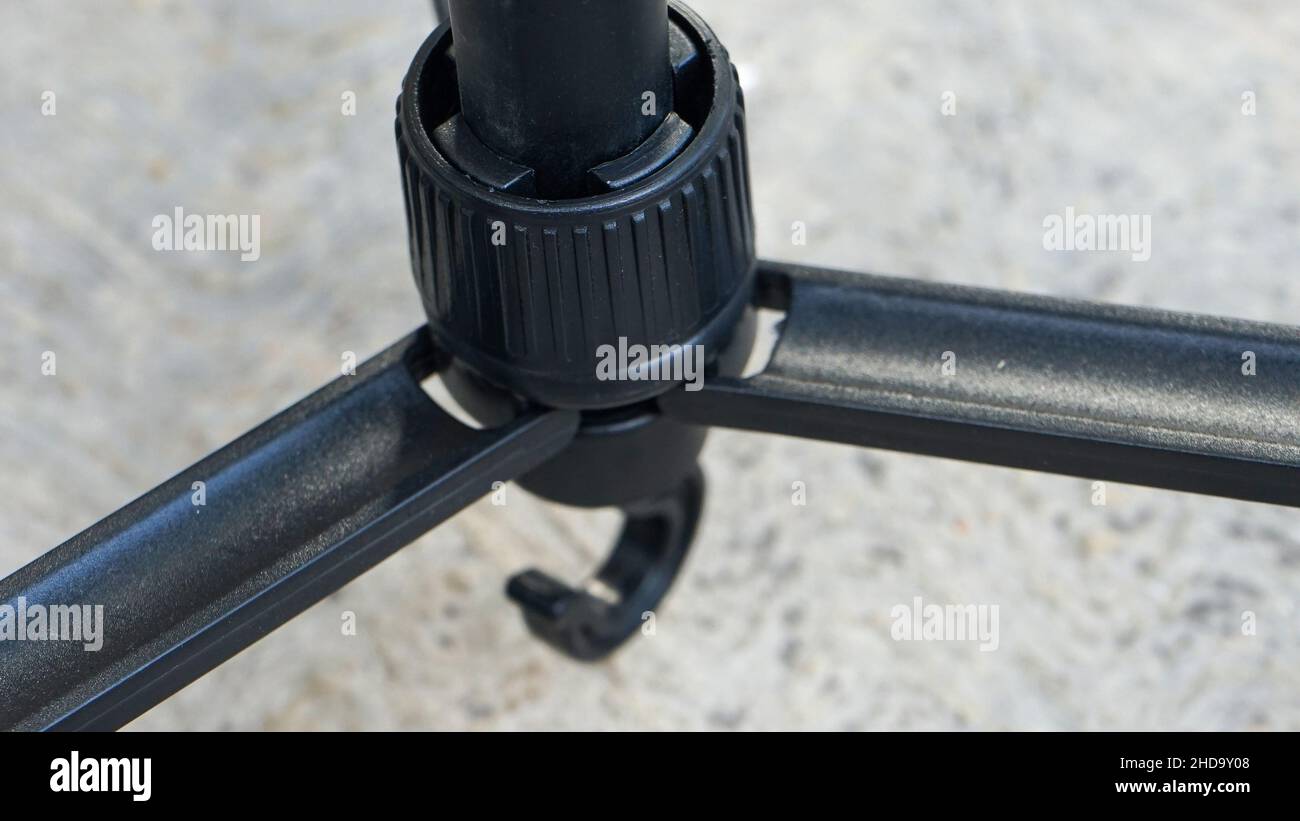 Close up part of camera tripod Stock Photo - Alamy