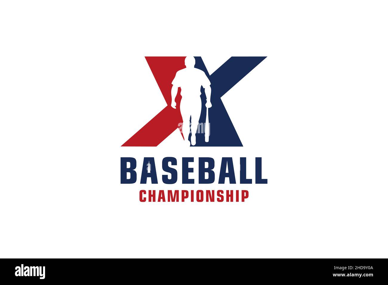 Letter X with Baseball Logo Design. Vector Design Template Elements for ...