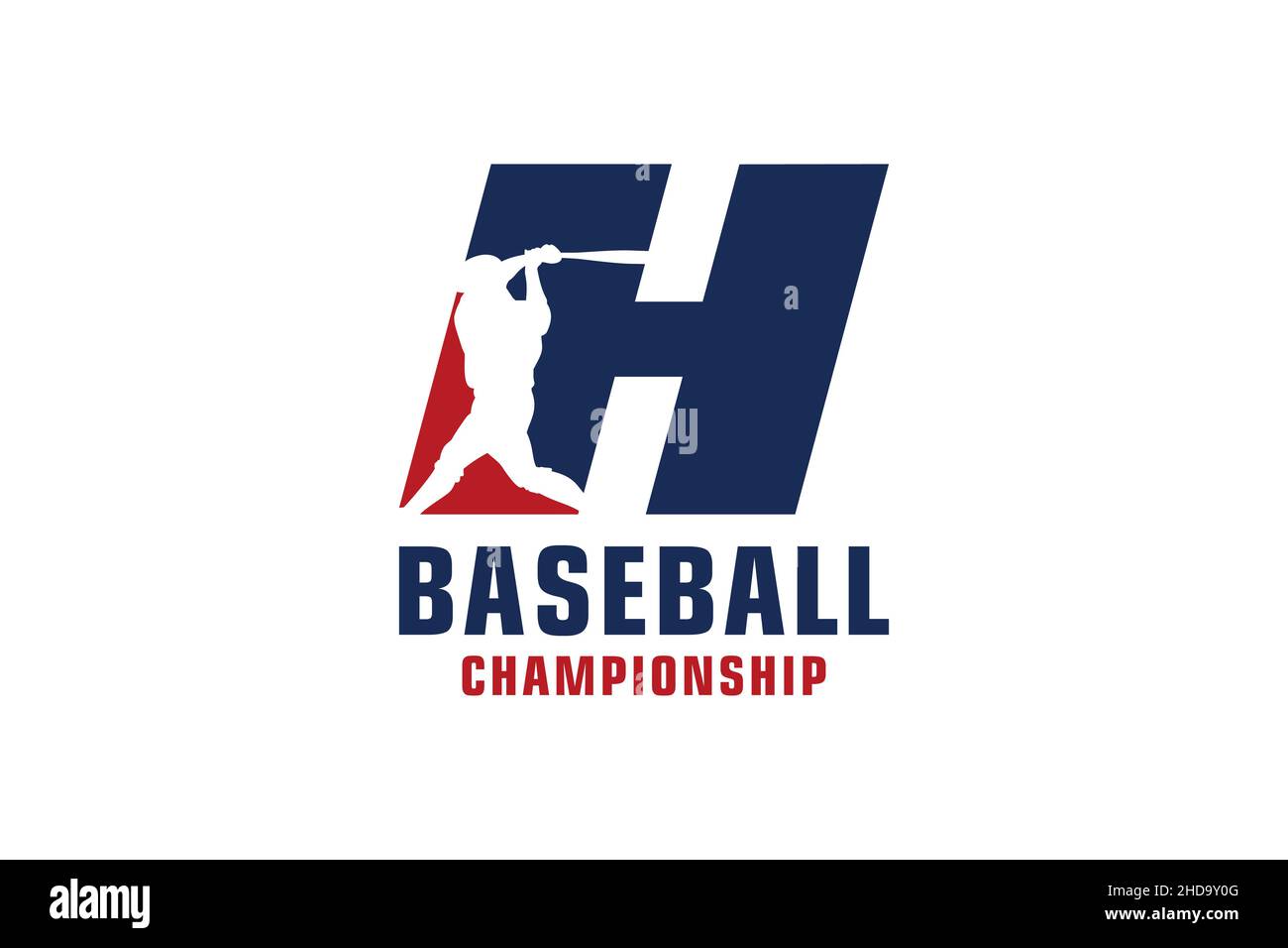 Letter H with Baseball Logo Design. Vector Design Template Elements for ...