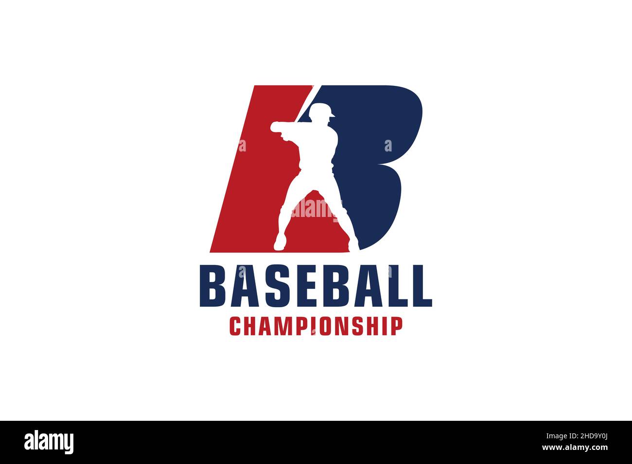 Letter B with Baseball Logo Design. Vector Design Template Elements for ...