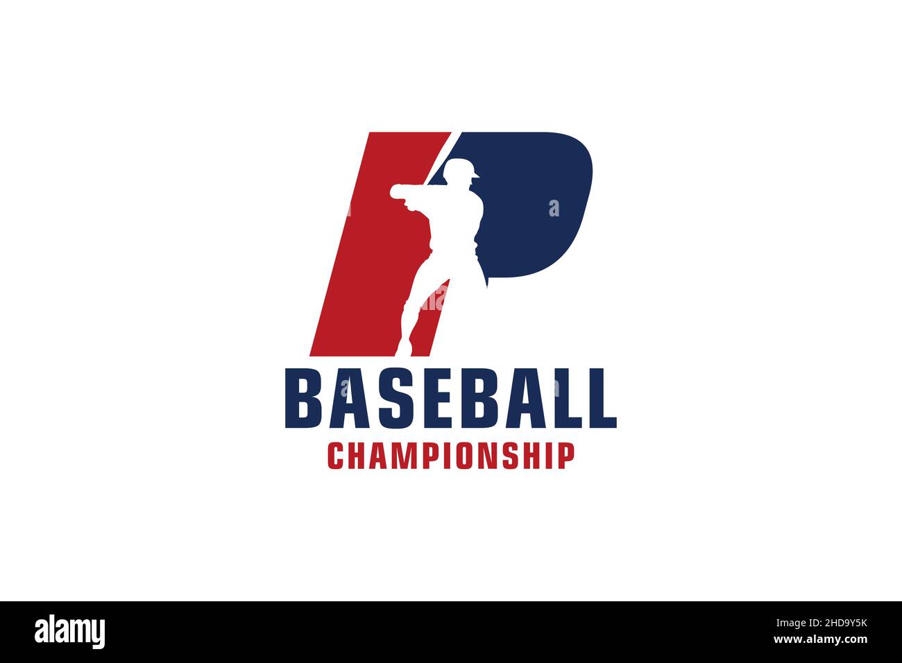 Letter P with Baseball Logo Design. Vector Design Template Elements for ...
