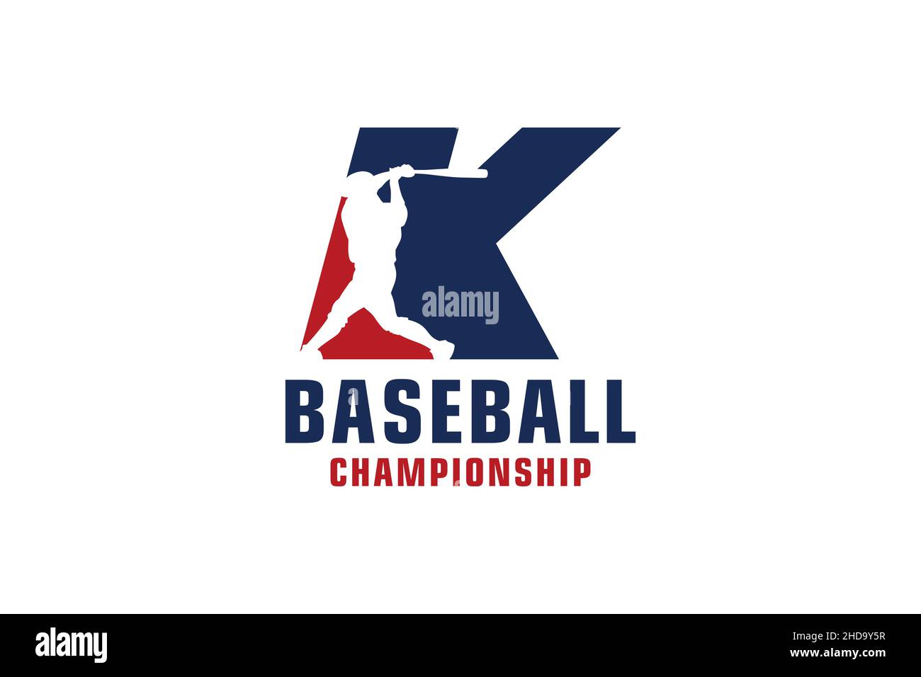 Letter K with Baseball Logo Design. Vector Design Template Elements for ...