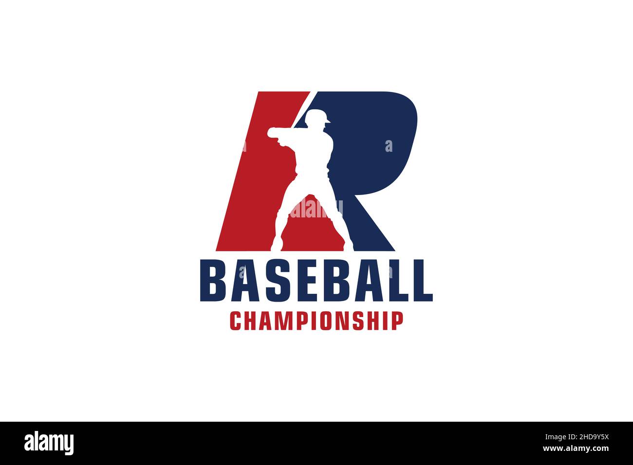 Letter R with Baseball Logo Design. Vector Design Template Elements for ...