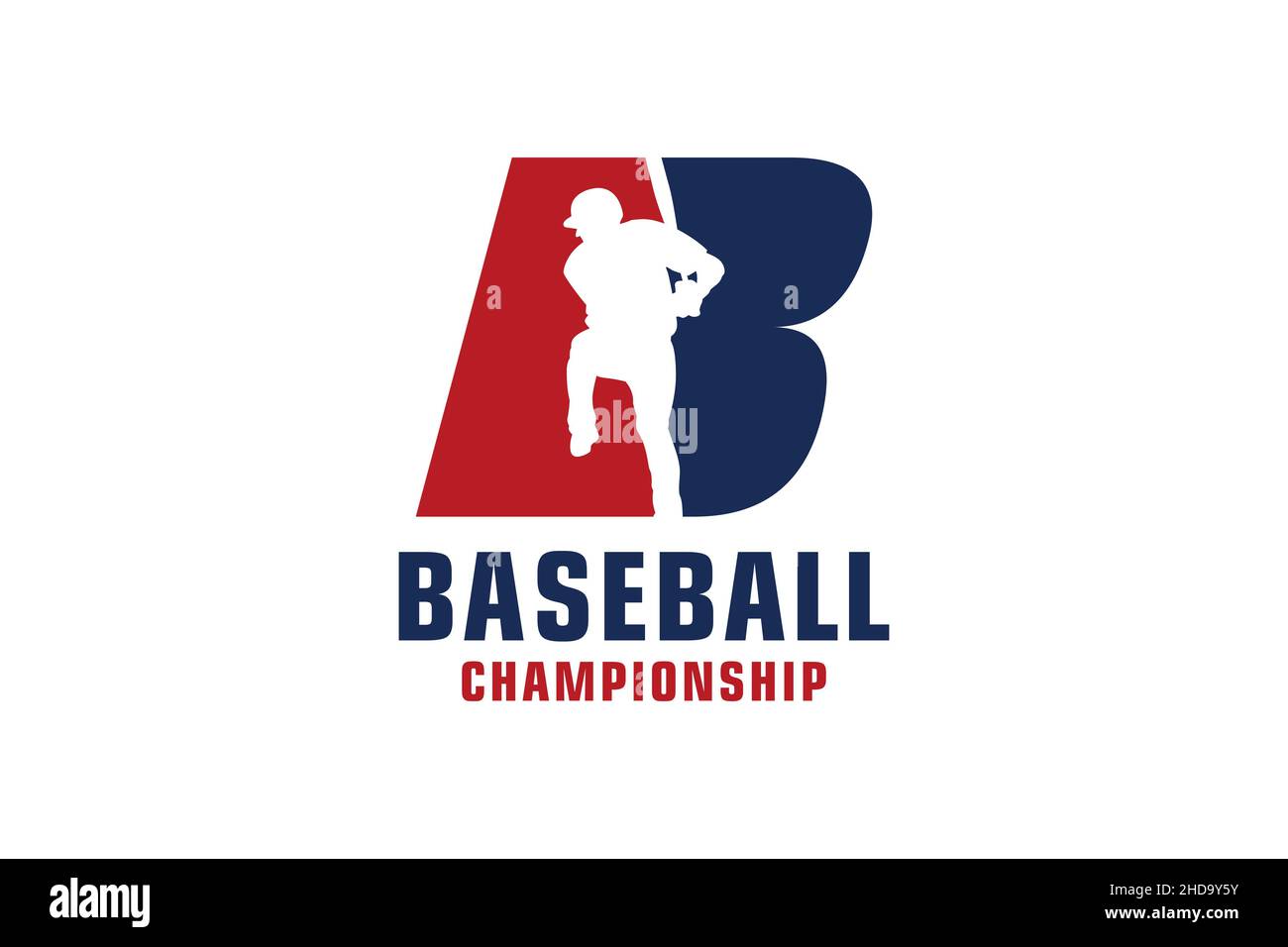 Letter B with Baseball Logo Design. Vector Design Template Elements for ...