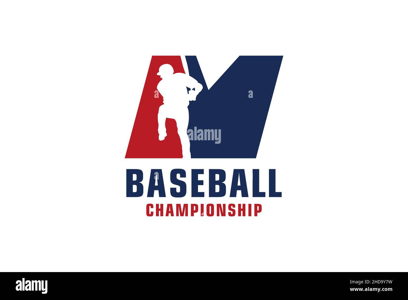 Letter M with Baseball Logo Design. Vector Design Template Elements for ...