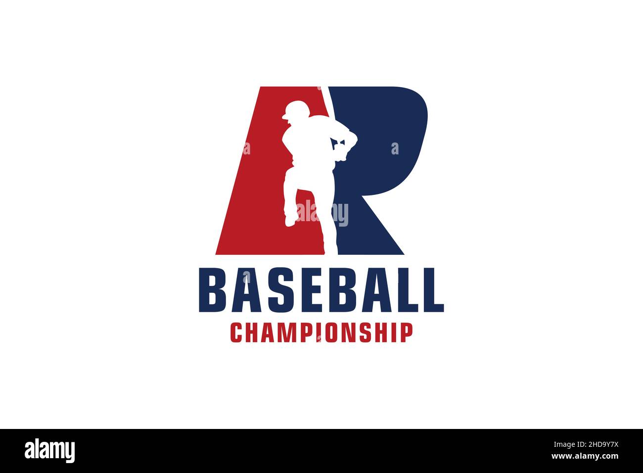 Letter R with Baseball Logo Design. Vector Design Template Elements for ...