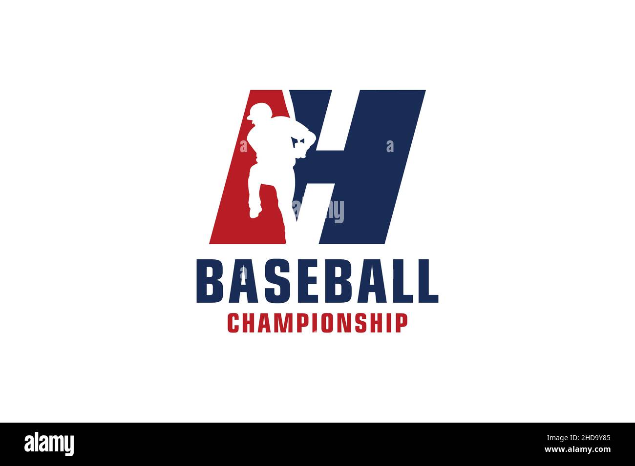 Letter H with Baseball Logo Design. Vector Design Template Elements for ...