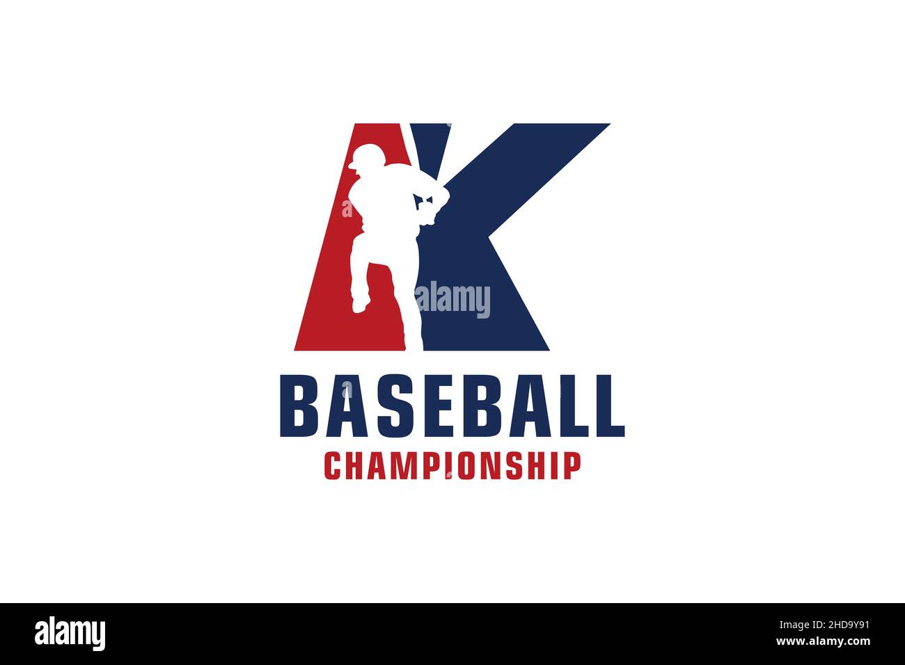 Letter K with Baseball Logo Design. Vector Design Template Elements for ...