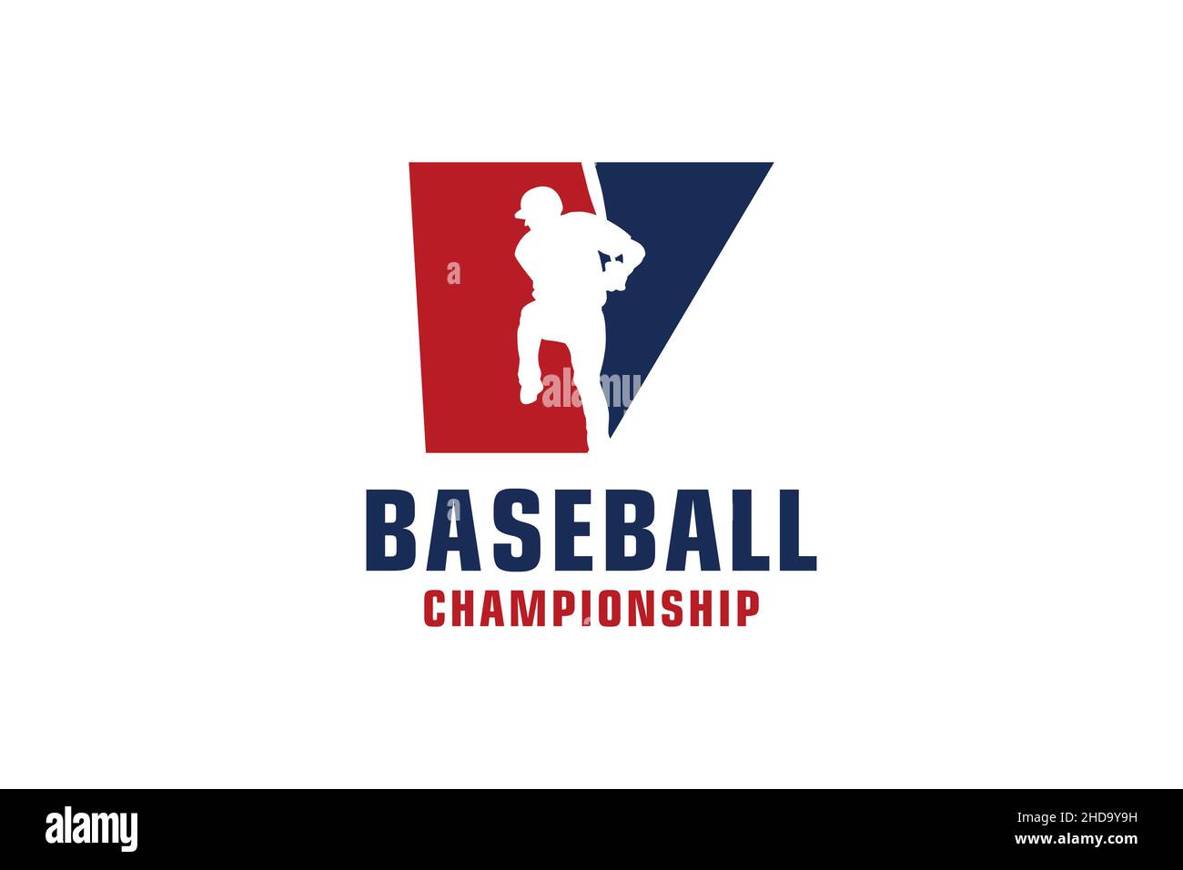 Letter V with Baseball Logo Design. Vector Design Template Elements for ...