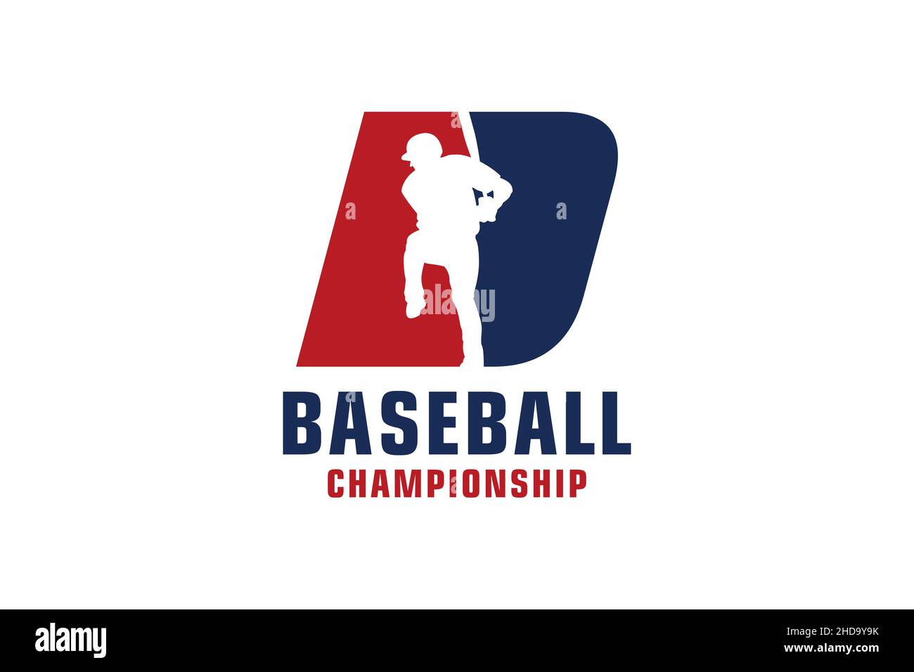 Letter D with Baseball Logo Design. Vector Design Template Elements for ...