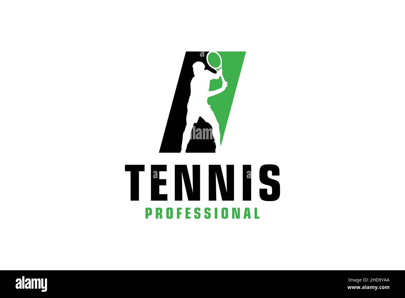Letter I with Tennis player silhouette Logo Design. Vector Design ...