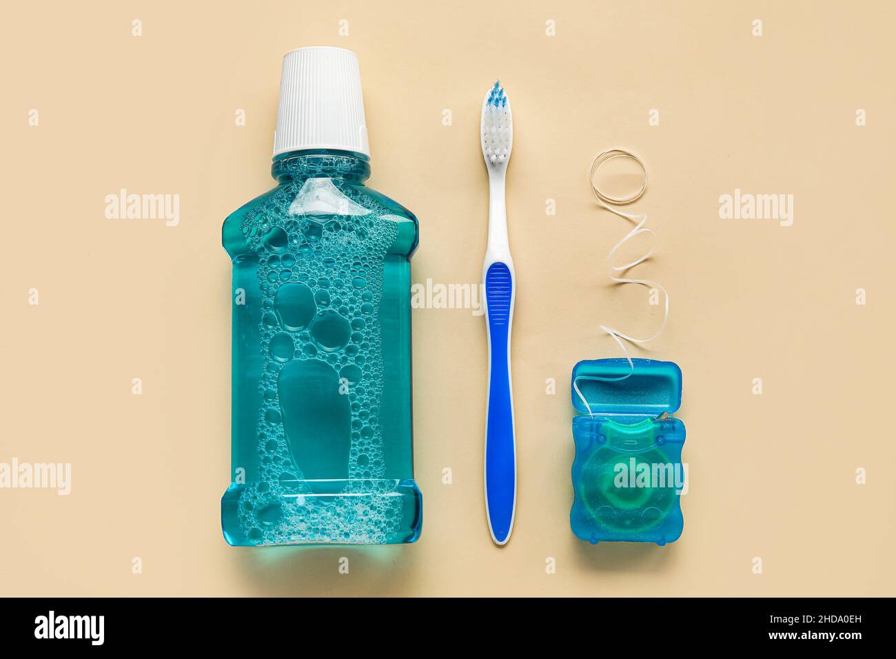 Floss tooth brush hi-res stock photography and images - Alamy