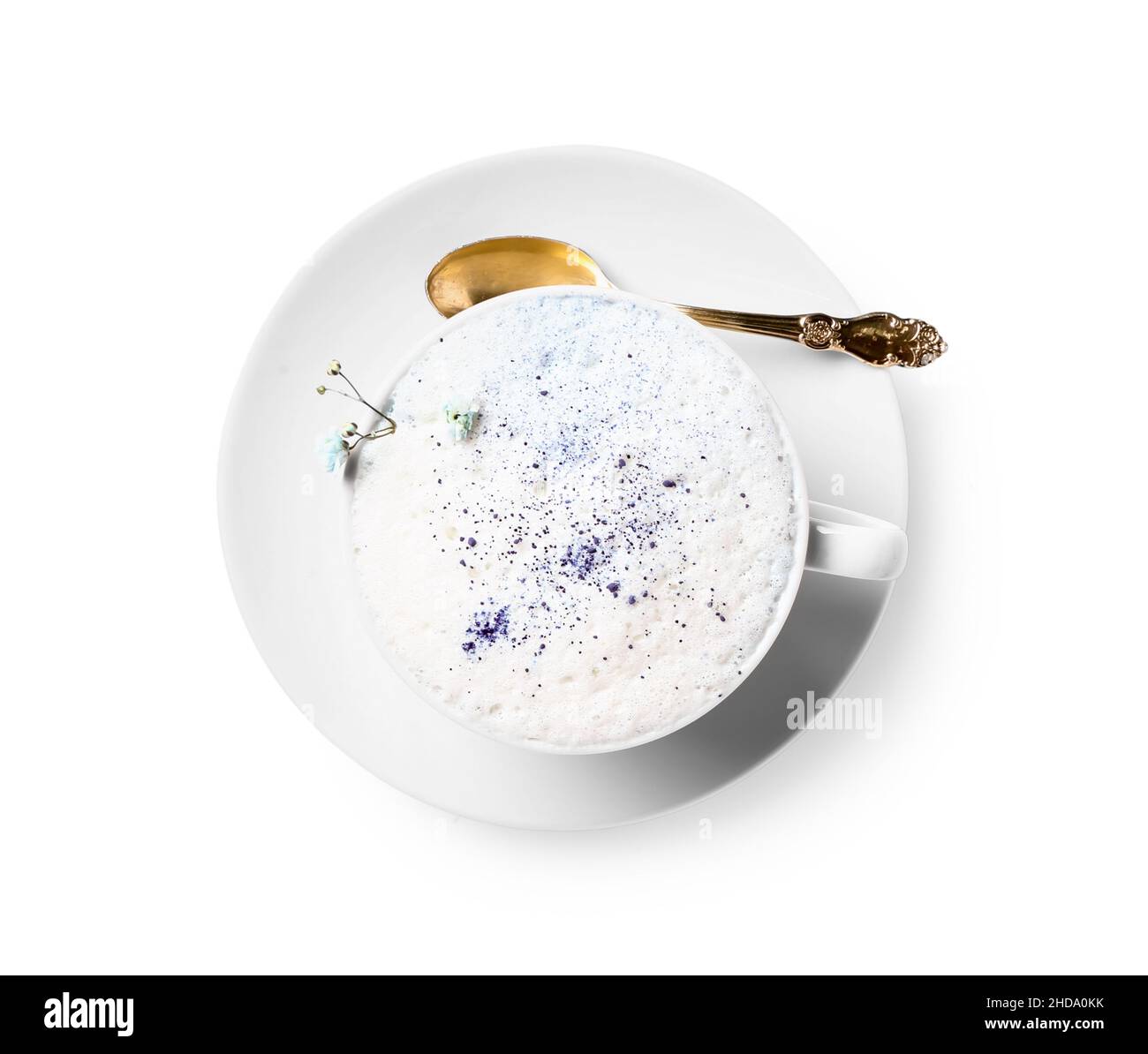 Matcha latte top view Cut Out Stock Images & Pictures - Alamy