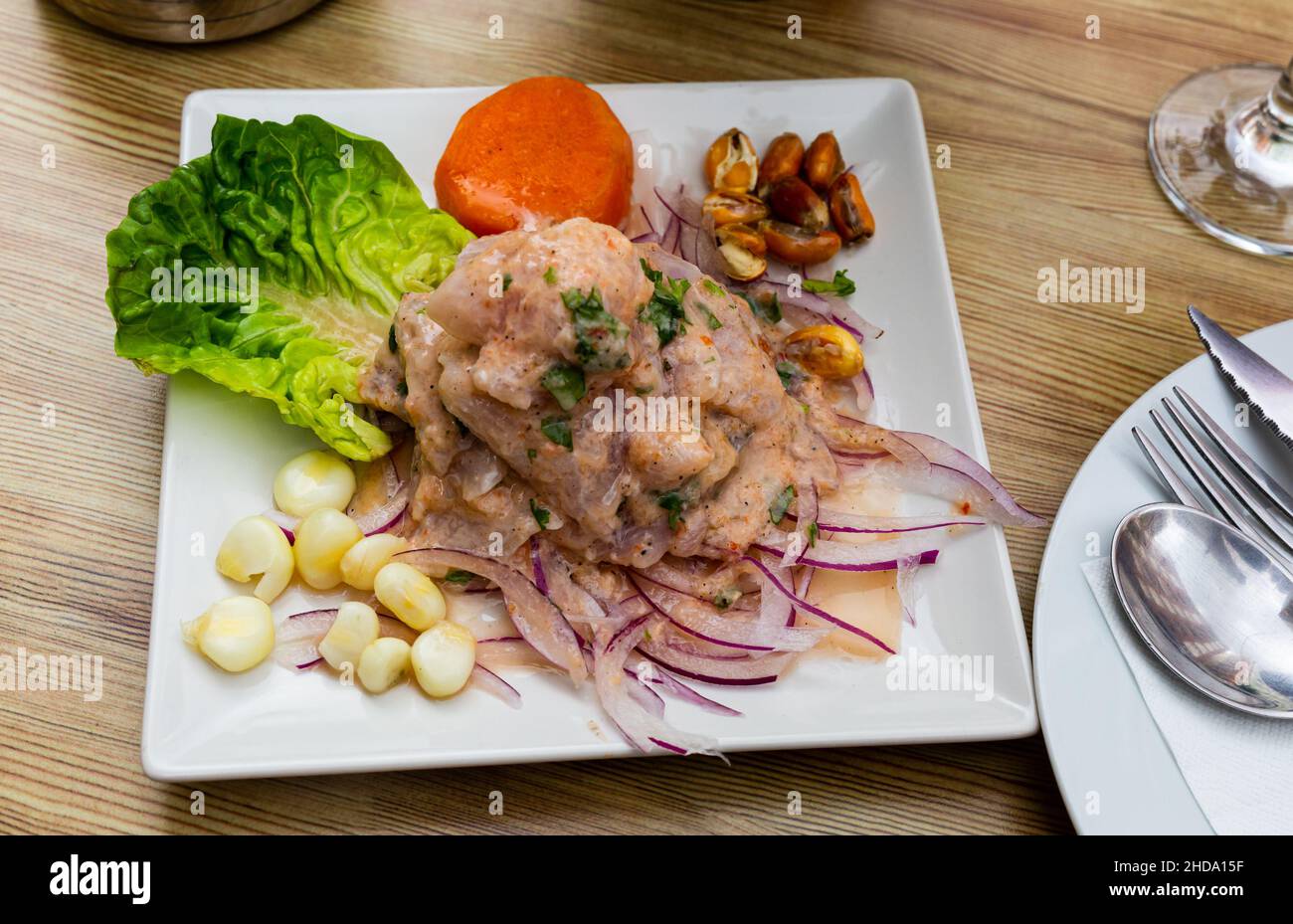 Traditional peruvian ceviche sea bass hi-res stock photography and ...