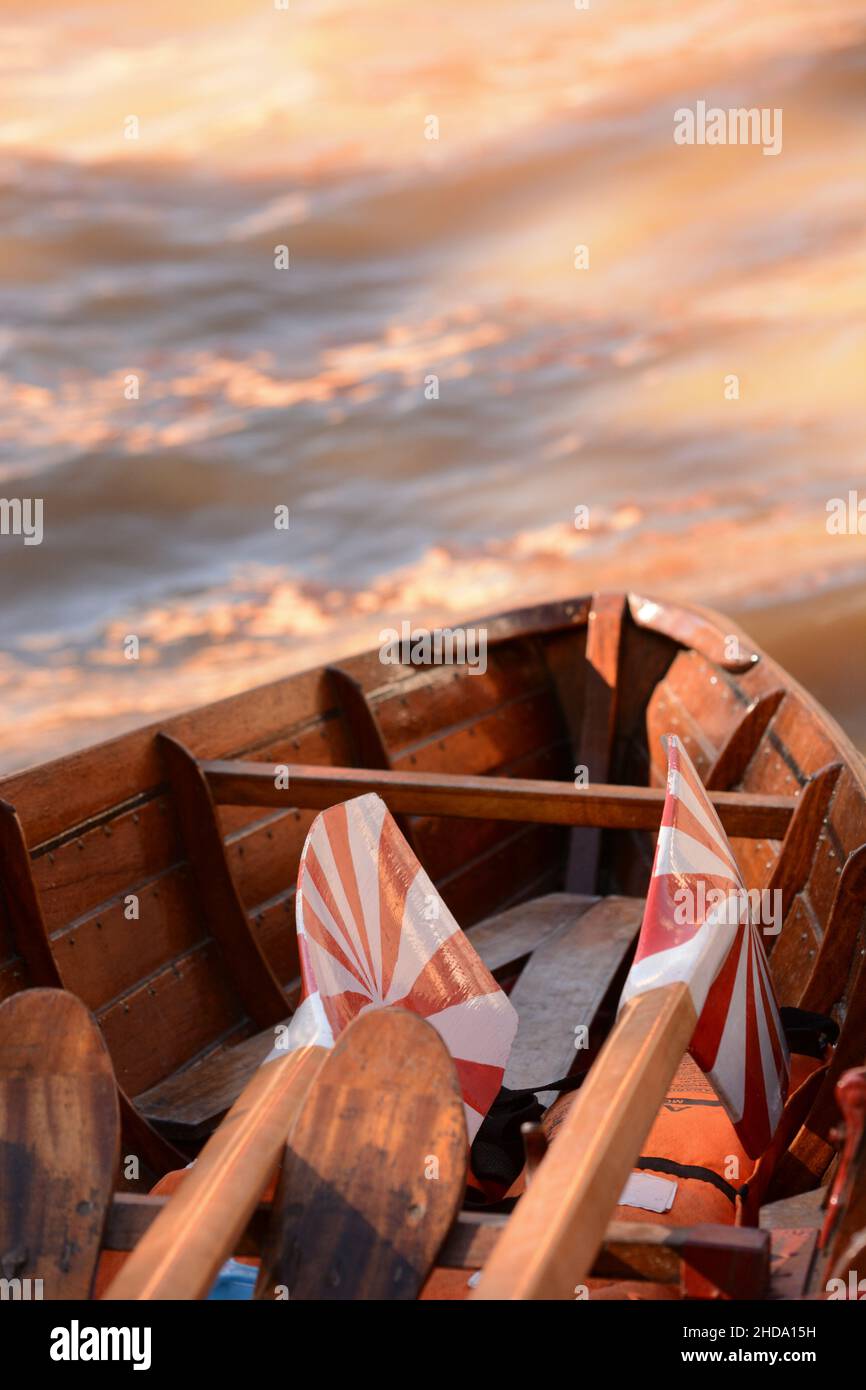 boat ready to go out to the water, the river and sail Stock Photo - Alamy