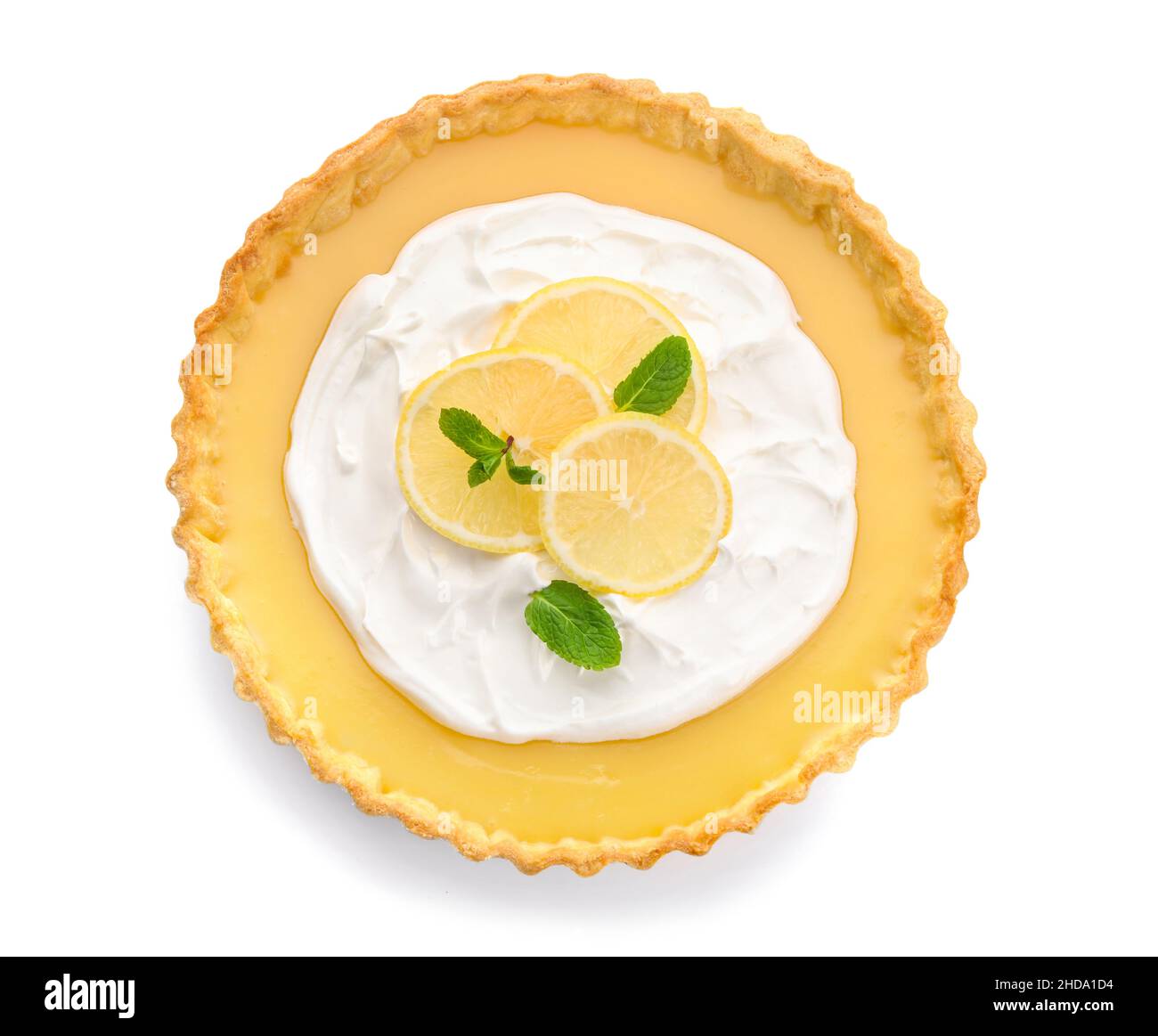 Top view fresh custard tart Cut Out Stock Images & Pictures - Alamy